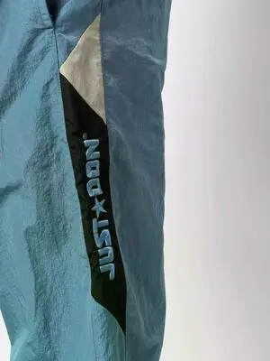 JUST DON Embroidered-logo Track Pants - Blue