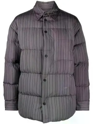 Off-White Striped Down Puffer Jacket