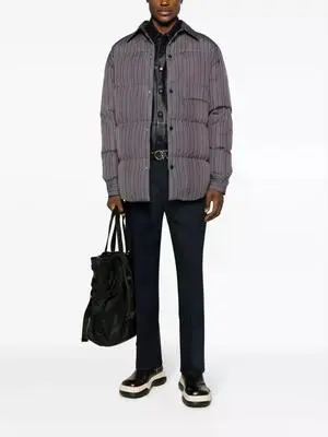 Off-White Striped Down Puffer Jacket