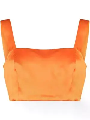 WOERA Square-neck Bustier Top