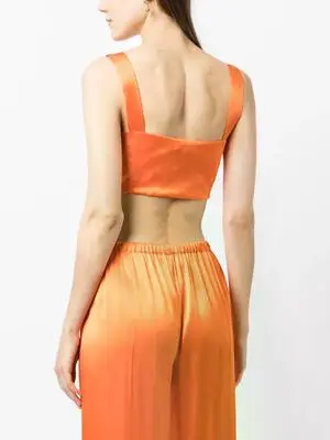 WOERA Square-neck Bustier Top