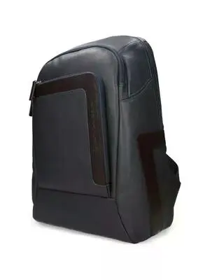 PIQUADRO Pebbled Leather Backpack