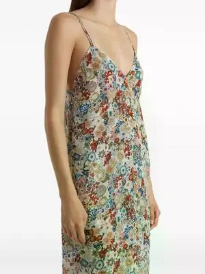 Khaite Taja Floral-print Silk Chiffon Dress