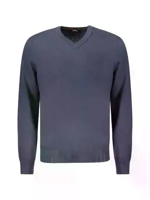 BOSS V-neck Logo-embroidered Sweater