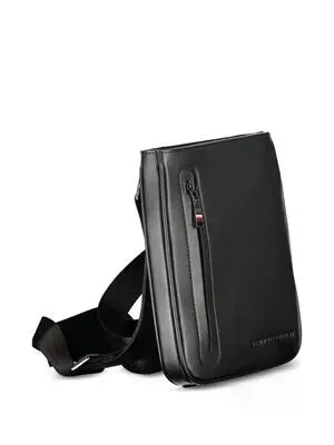 Tommy Hilfiger Debossed Logo Shoulder Bag - Black