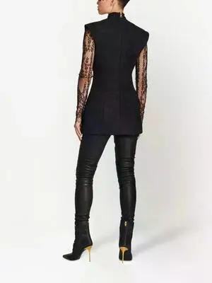 Balmain Plunging V-neck Sleeveless Jacket