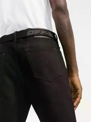 Off-White Indust Belted Slim-fit Jeans