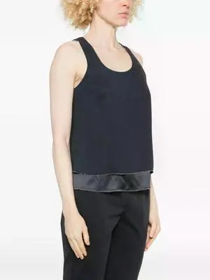 Peserico Sleeveless Blouse With Bead Trim