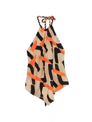 Dixie Graphic-print Halterneck Top