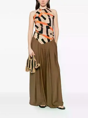 Dixie Graphic-print Halterneck Top