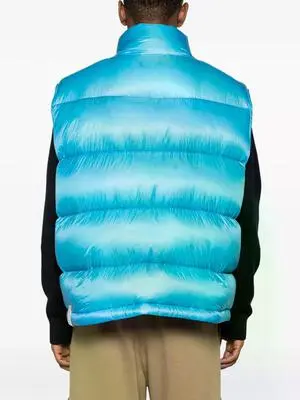 JIL SANDER Logo-patch Ripstop Down Gilet - Blue
