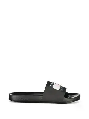 Tommy Hilfiger Flag Slides - Black