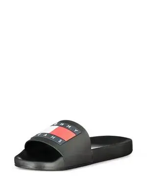 Tommy Hilfiger Flag Slides - Black