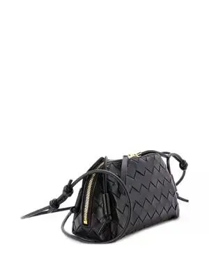 Bottega Veneta Concert Pouch Intrecciato Nappa Mini Crossbody Bag - Black
