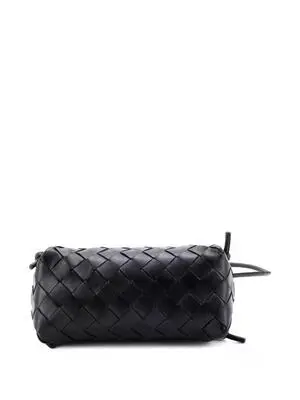 Bottega Veneta Concert Pouch Intrecciato Nappa Mini Crossbody Bag - Black