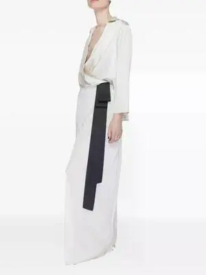 SANDRO FERRONE Wrap-design Maxi Dress