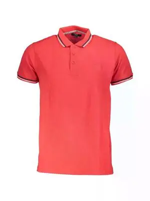 Roberto Cavalli Contrast-trim Cotton Polo Shirt - Red
