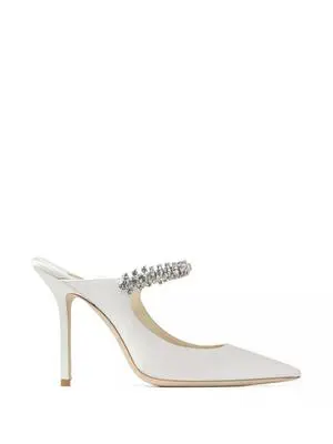 JIMMY CHOO Bing Embellished Heeled Pumps - White