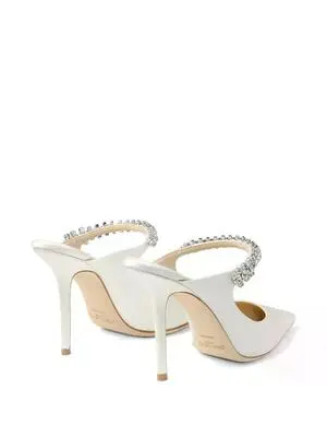 JIMMY CHOO Bing Embellished Heeled Pumps - White