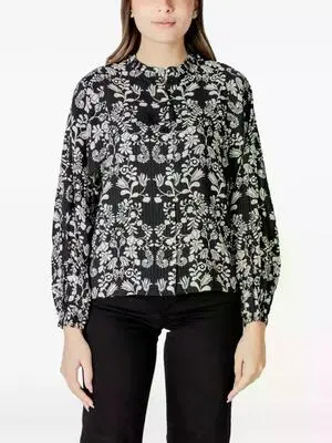ICHI Floral-print Blouse