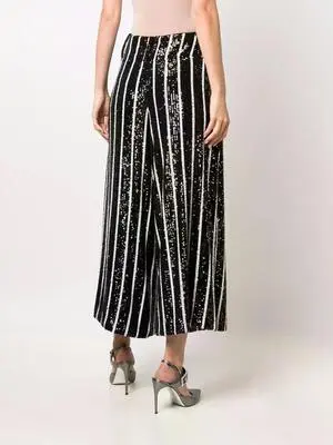 Balmain Sequin-embellished Wide-leg Trousers