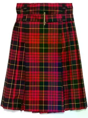 Alexander McQueen Tartan-check Midi Skirt