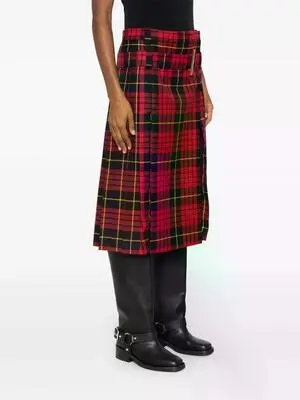 Alexander McQueen Tartan-check Midi Skirt