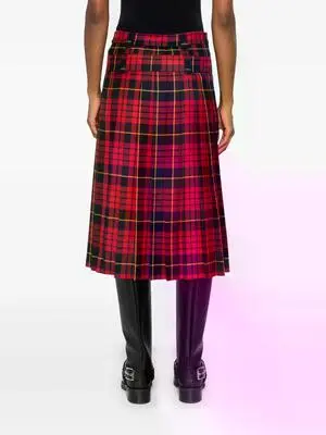 Alexander McQueen Tartan-check Midi Skirt
