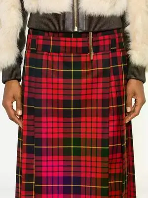 Alexander McQueen Tartan-check Midi Skirt