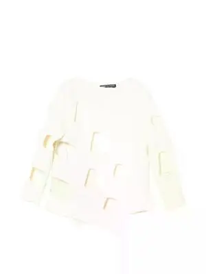 Comme Des Garçons Cut-out Sweater - Neutrals