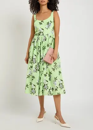EMILIA WICKSTEAD Eglantine Floral-print Midi Dress