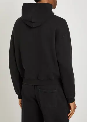 COLE BUXTON Embroidered Cotton Zip Up Hoodie
