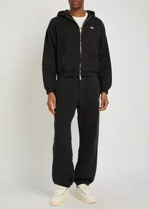 COLE BUXTON Embroidered Cotton Zip Up Hoodie