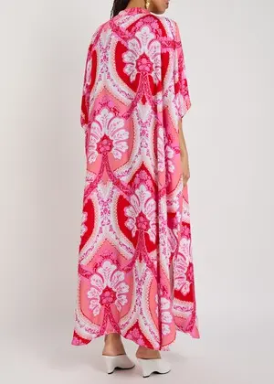Melissa Odabash Carlotte Printed Woven Maxi Dress - Pink