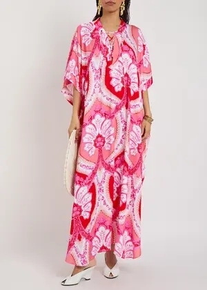 Melissa Odabash Carlotte Printed Woven Maxi Dress - Pink