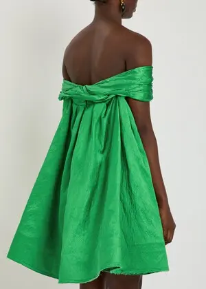 Erdem Embellished Off-the-shoulder Mini Dress