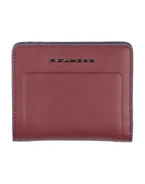 PIQUADRO Wallet Cow Leather, Eva Nylon, Polyester, Metal - Red