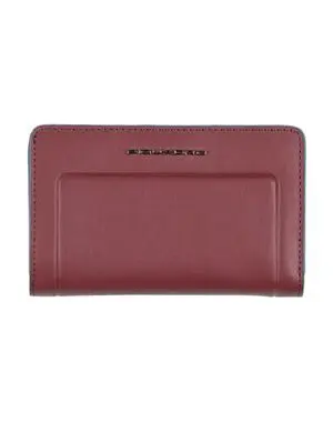 PIQUADRO Wallet Cow Leather, Eva Nylon, Polyester, Metal - Red