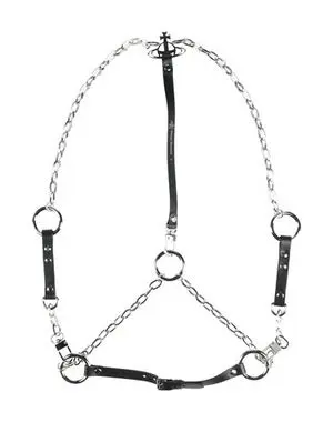 VIVIENNE WESTWOOD Leather And Metal Belt - Black