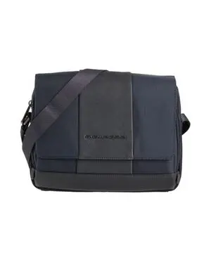 PIQUADRO Cross-body Bag In Recycled Nylon And Leather - Blue