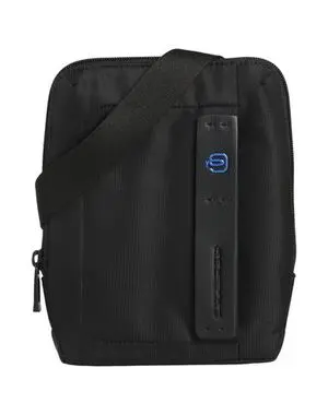 PIQUADRO Cross-body Bag With Leather Trims - Black
