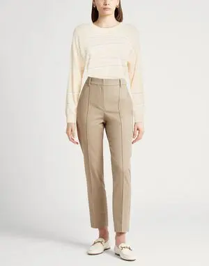 Peserico Striped Intarsia-knit Sweater - Beige