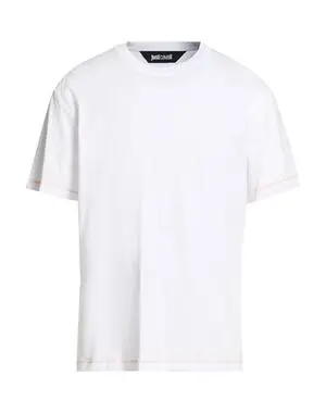 Just Cavalli Man T-shirt White Size S Cotton White