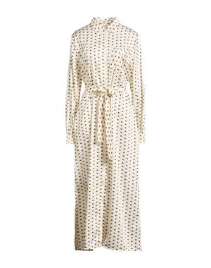 Marella Polka-dot Twill Maxi Shirt Dress