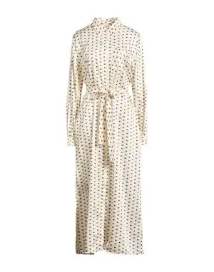Marella Polka-dot Twill Maxi Shirt Dress