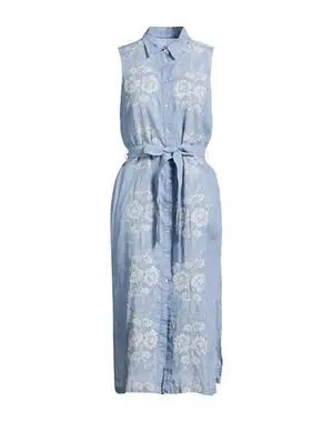 120% Lino Button Detailed Dresses