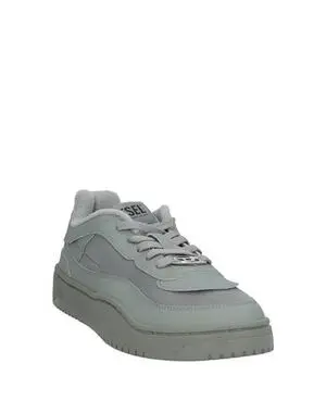 DIESEL® Low Top Leather And Textile Sneakers - Grey