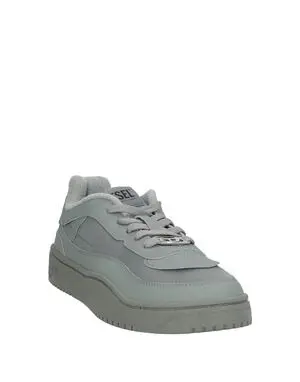 DIESEL® Low Top Leather And Textile Sneakers - Grey