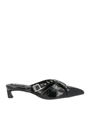 ALOHAS Leather Mules - Black