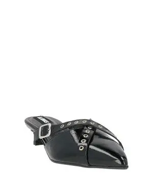 ALOHAS Leather Mules - Black